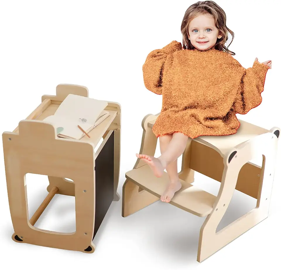 High Quality Foldable Montessori Kitchen Learning Tower Montessori Step ...
